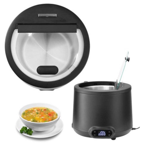 Kociołek Elektryczny Do Zupy 8l Czarny 500w 366x325mm Hendi Uniq 860526 | Hendi | MyGastro.pl